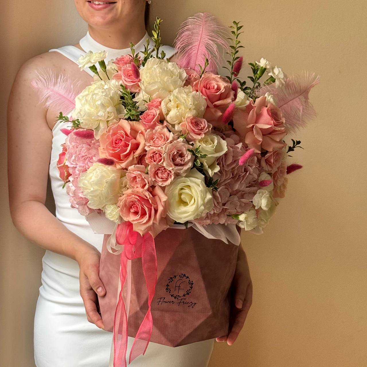 282. Blushing Elegance Box – FlowerFrenzyLA